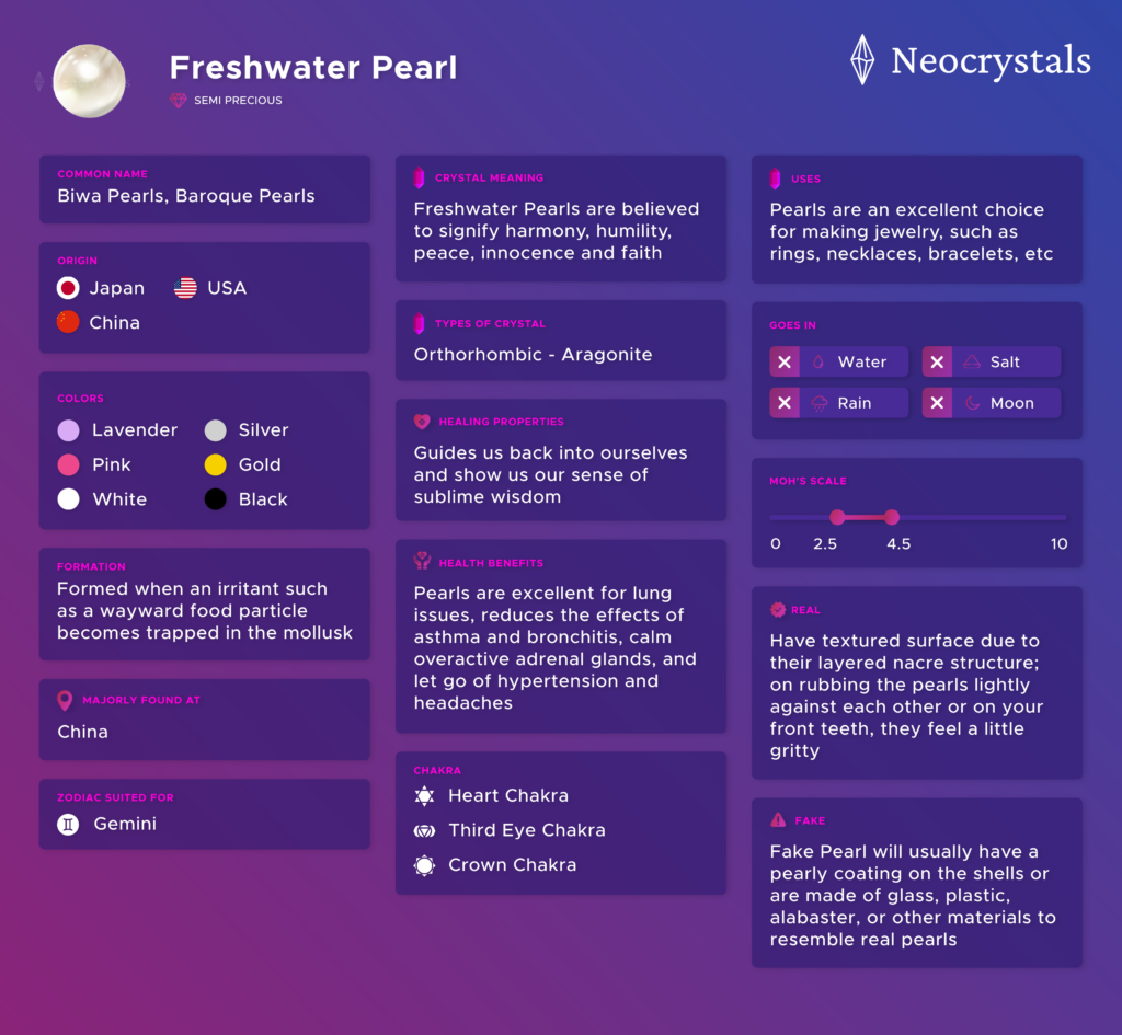 Freshwater Pearl Meaning: Healing Properties, Benefits and Uses ...