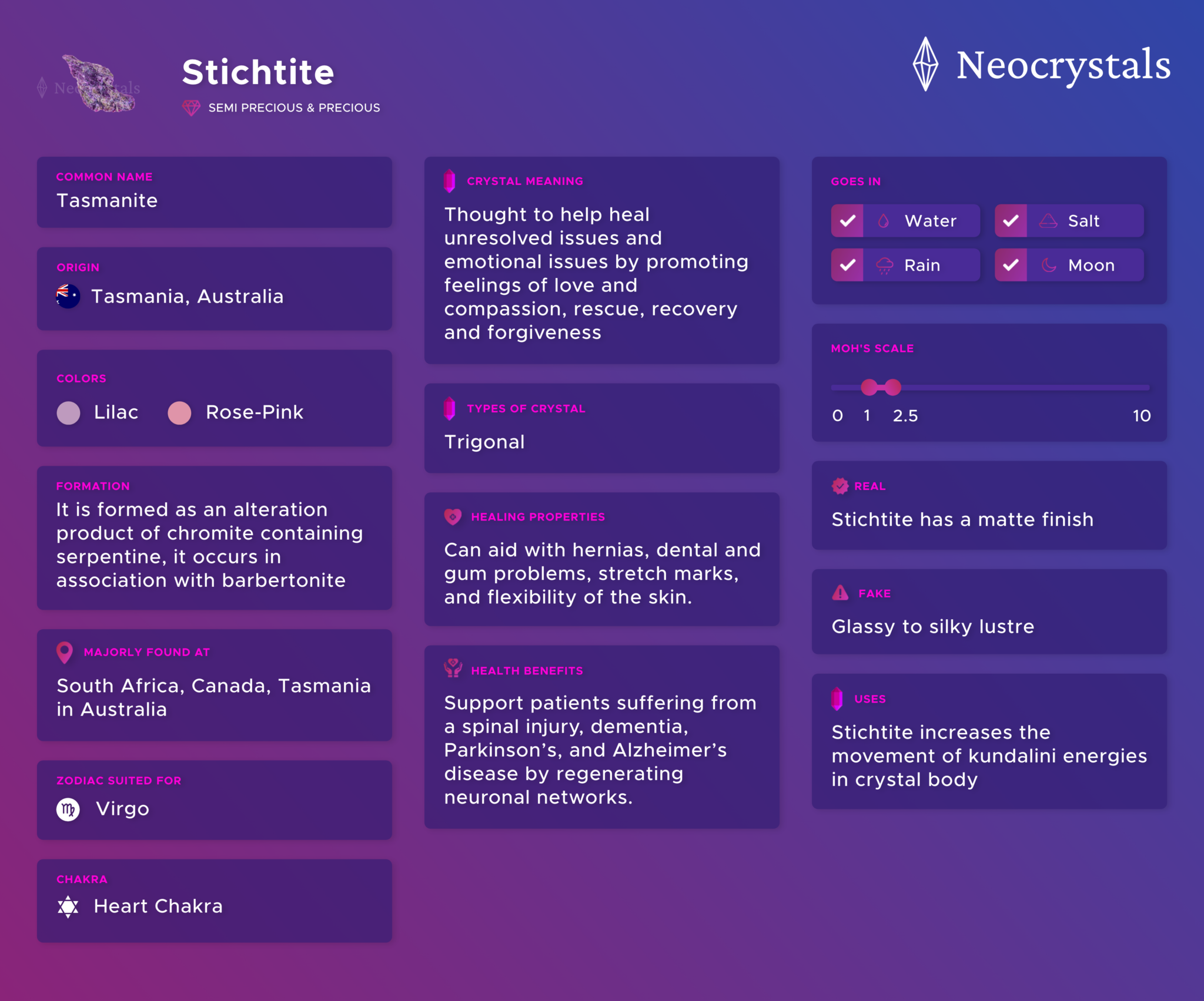 Stichtite Meaning: Healing Properties, Benefits and Uses
