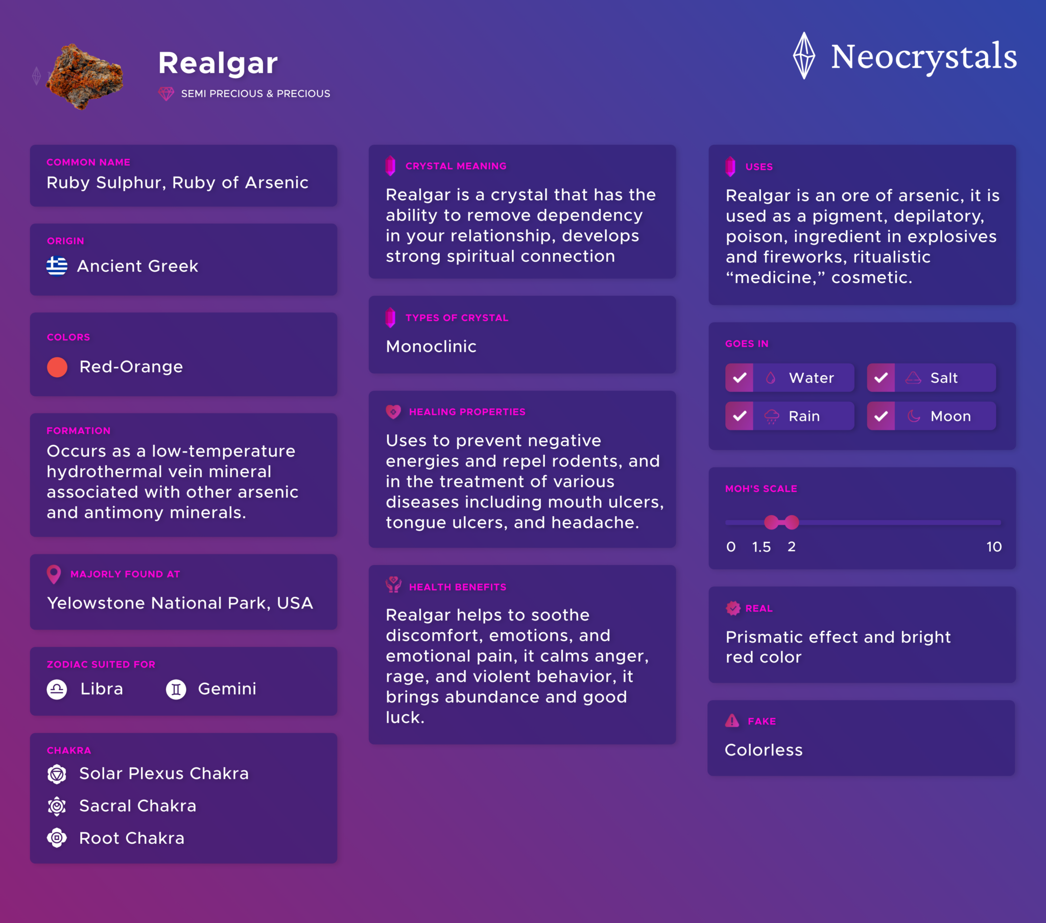 Realgar Meaning: Healing properties, Benefits and Uses