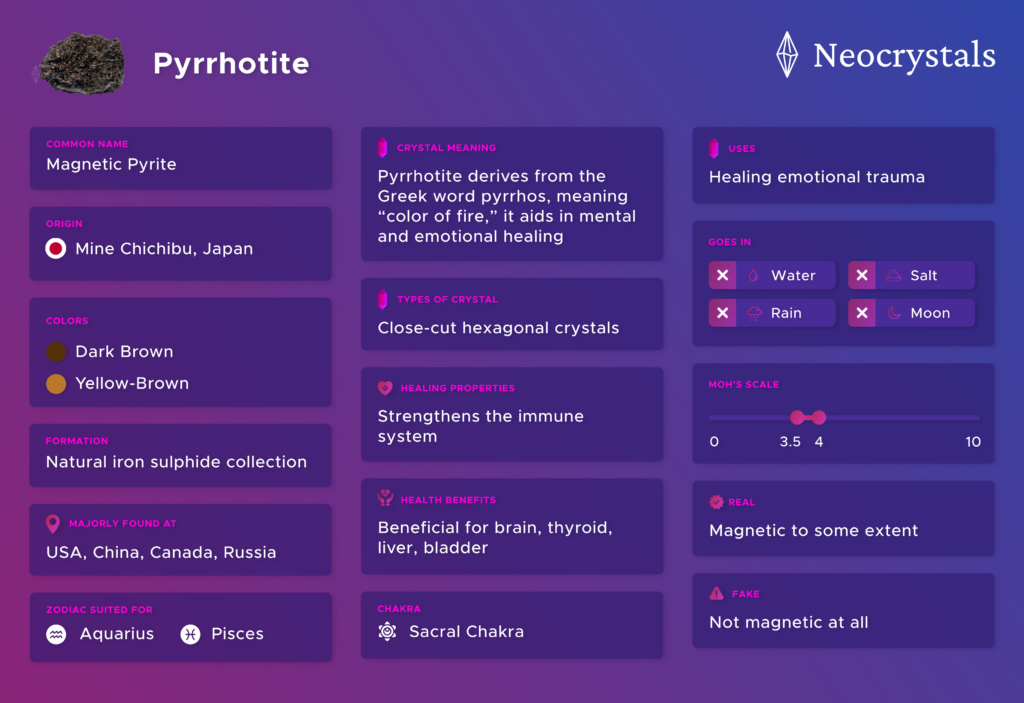 Pyrrhotite Meaning: Healing Properties, Benefits and Uses