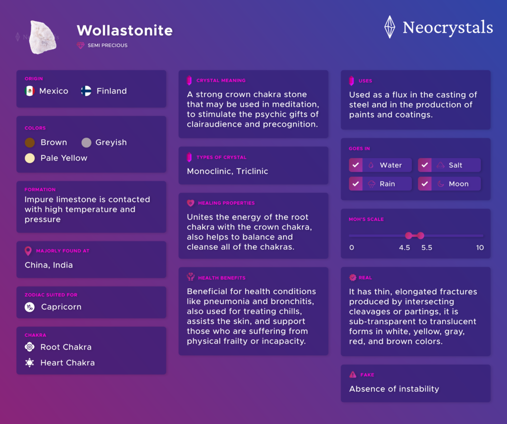 Wollastonite Meaning: Healing Properties, Benefits and Uses